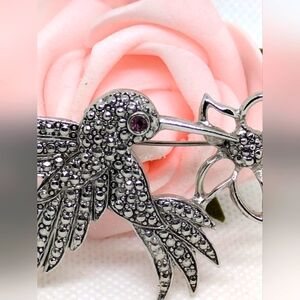 Avon | Jewelry | Vintage Avon Large Hummingbird Brooch Silver Tone ...